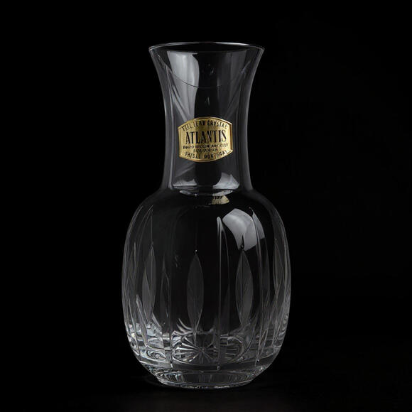 Other | Atlantis Portugal Crystal Bud Vase Vintage Ribbed Clear Signed ...